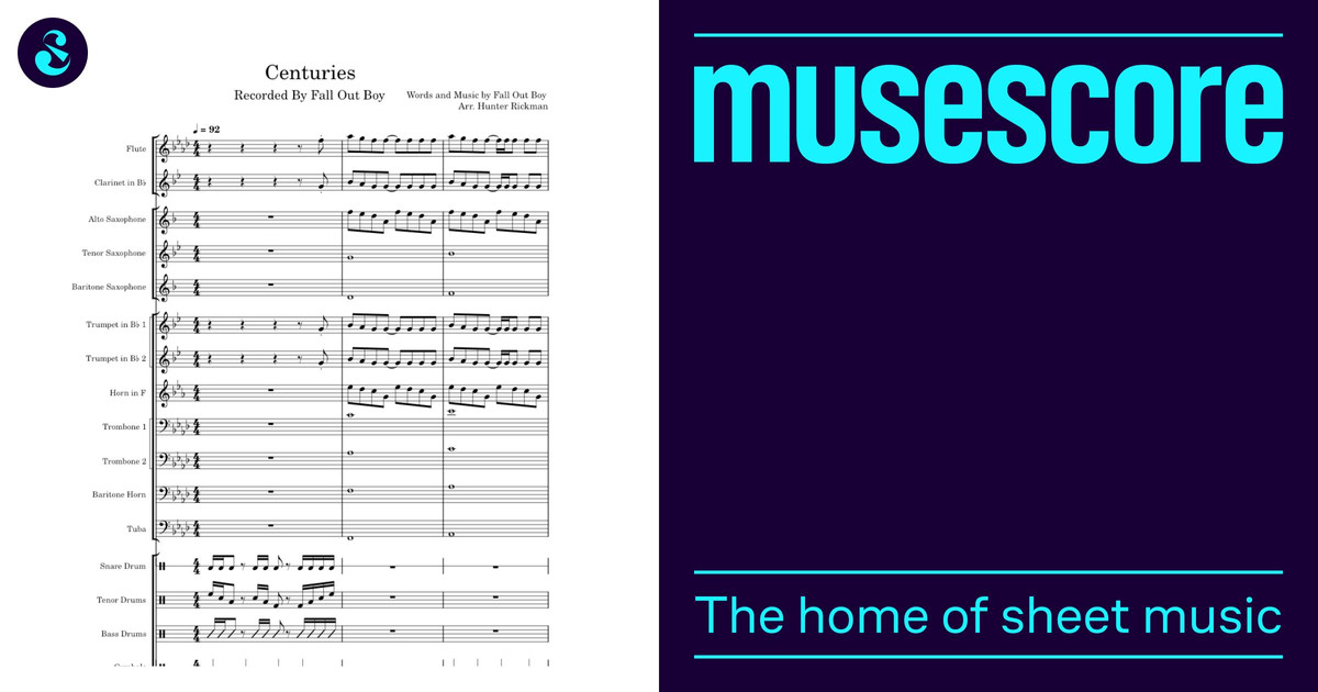 Centuries – Fall Out Boy Sheet Music for Trombone, Tuba, Flute, Saxophone alto & more ...