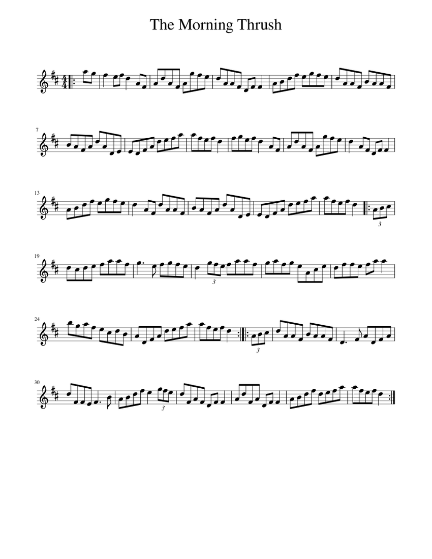 The Morning Thrush Sheet music for Piano (Solo) Easy | Musescore.com