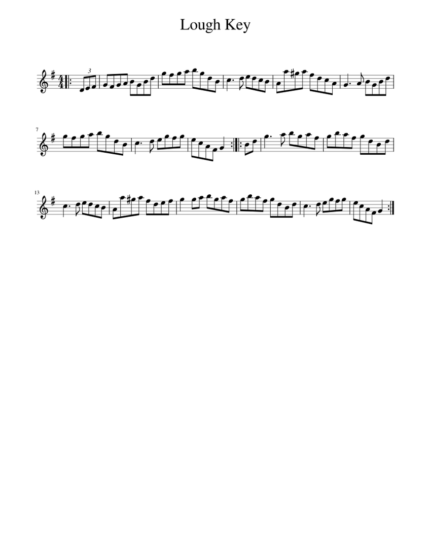 Lough Key Sheet music for Piano (Solo) | Musescore.com