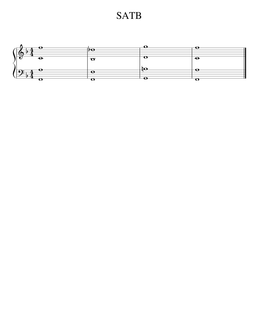 SATB Sheet music for Piano (Solo) Easy | Musescore.com