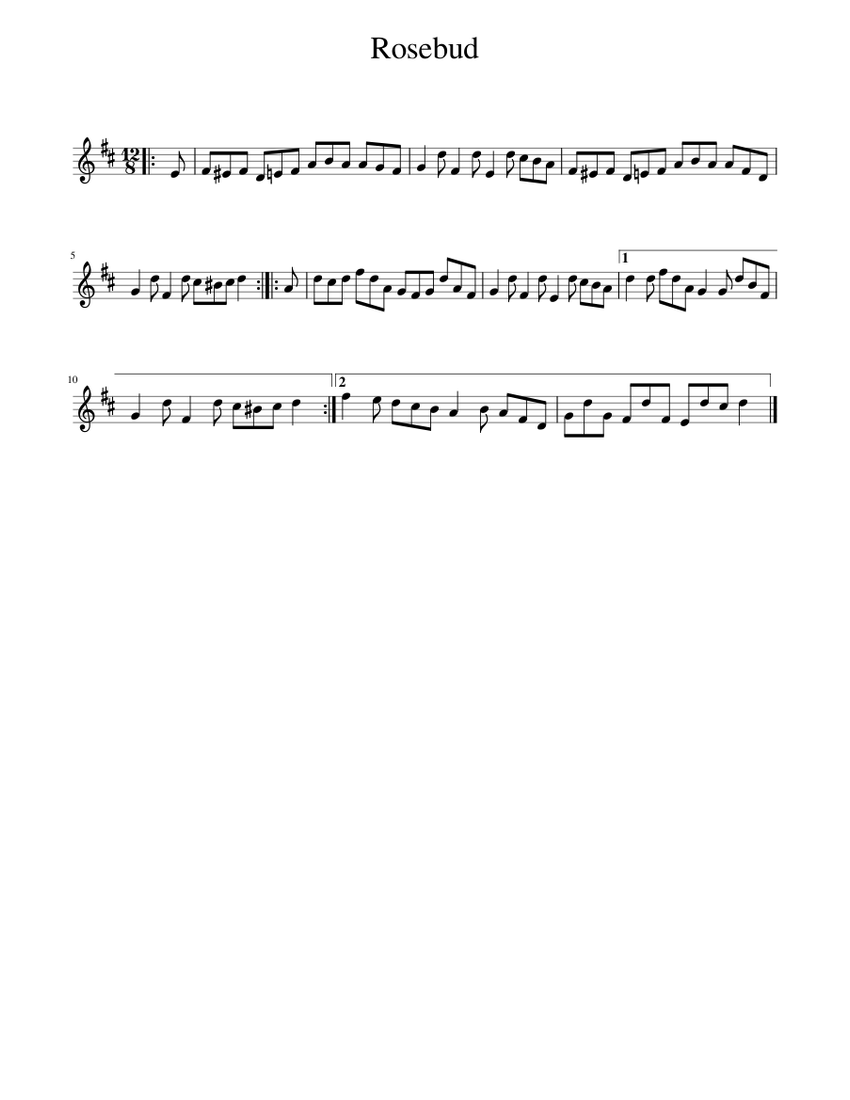 Rosebud Sheet music for Piano (Solo) Easy | Musescore.com