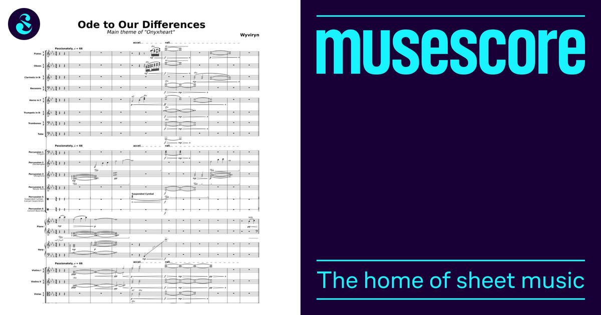 Ode To Our Differences Sheet music for Piano, Trombone, Tuba, Flute ...