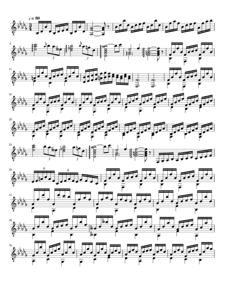 Guitar Piece Sheet music for Guitar (Solo) | Musescore.com