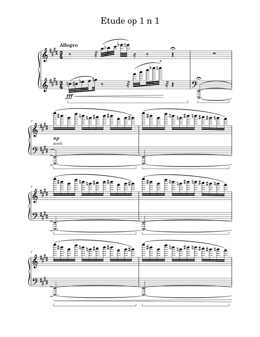 Etude Sheet music for Piano (Solo) | Musescore.com
