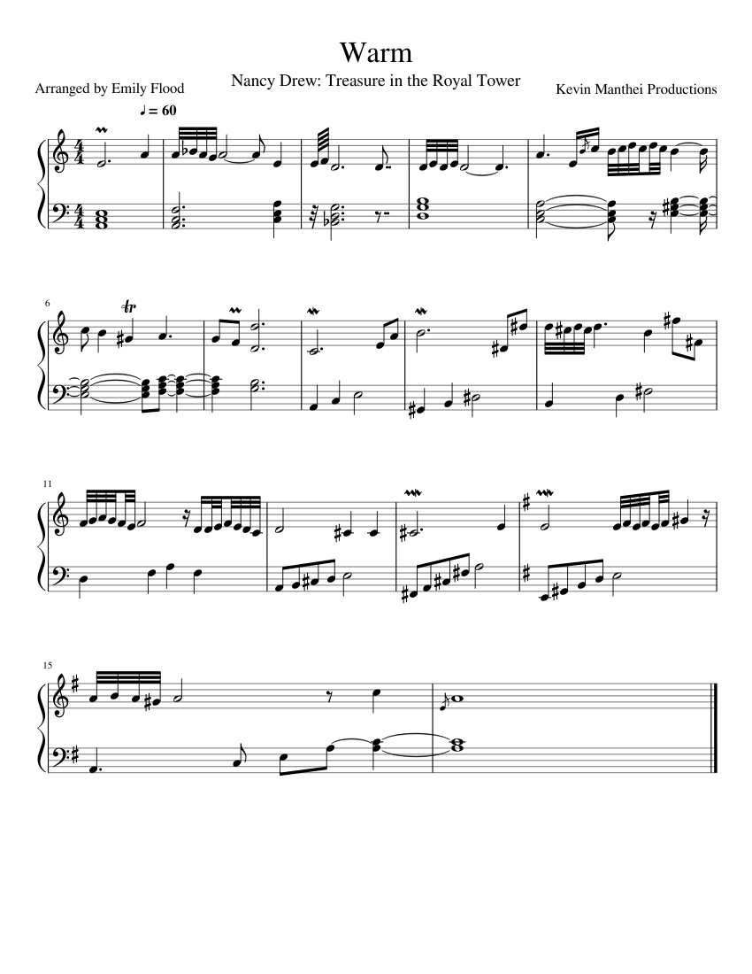 Warm Sheet music for Piano (Solo) | Musescore.com