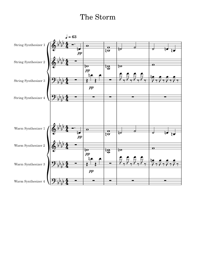 The Storm Sheet music for Strings group, Synthesizer (Mixed Ensemble ...