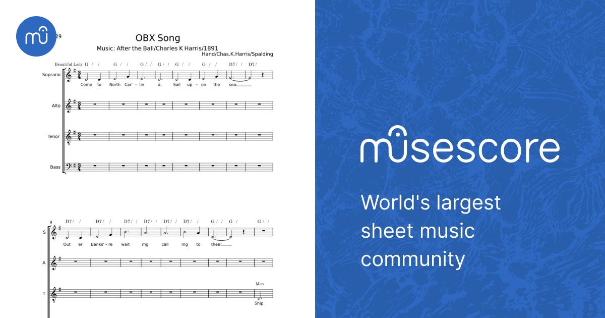 OBX Song - Hand Sheet music for Bass guitar, Synthesizer (Mixed Quartet ...