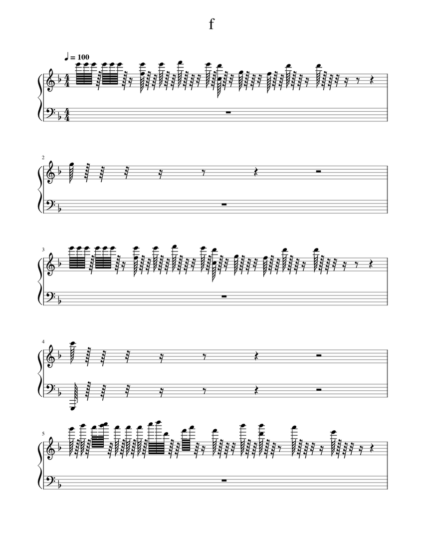 f Sheet music for Harp (Solo) | Musescore.com