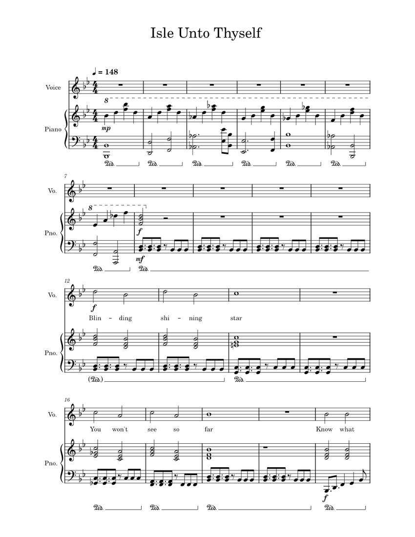 Isle Unto Thyself - Joe Hawley Sheet music for Piano (Solo) | Musescore.com