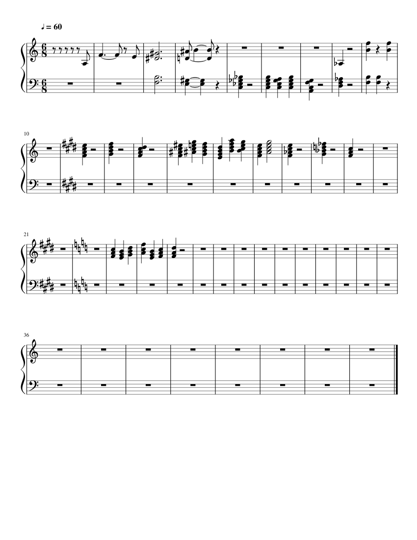 wagner tristan chord Sheet music for Piano (Solo) | Musescore.com