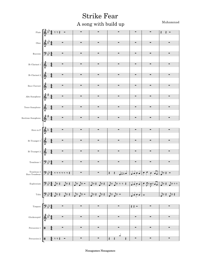 Strike Fear Sheet music for Trombone, Euphonium, Tuba, Flute & more ...