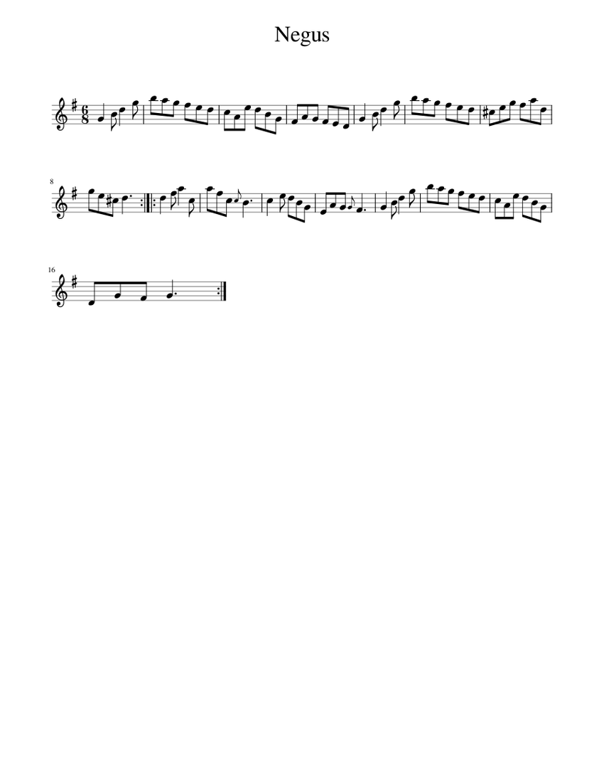 Negus Sheet music for Piano (Solo) Easy | Musescore.com