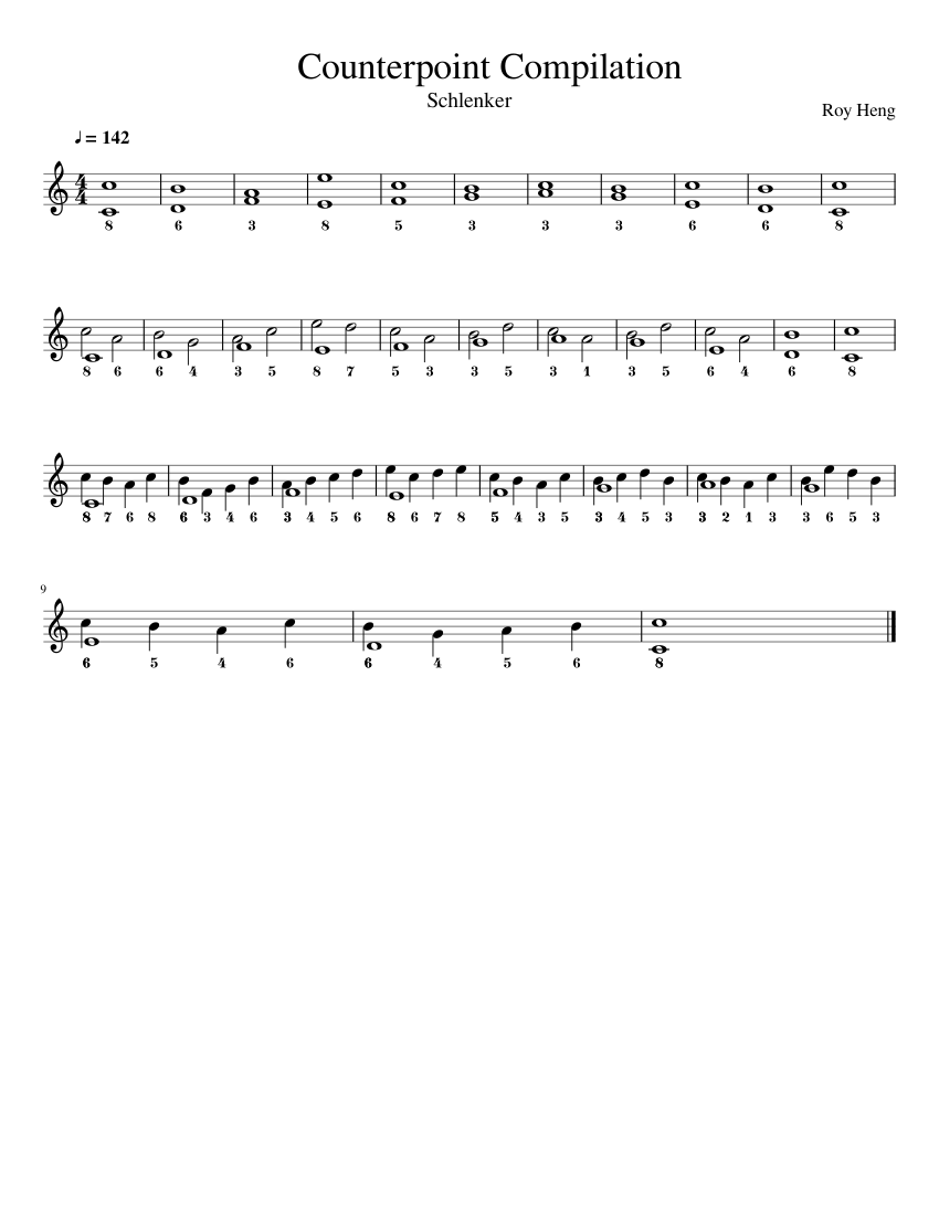 Counterpoint Compilation Sheet music for Piano (Solo) Easy | Musescore.com