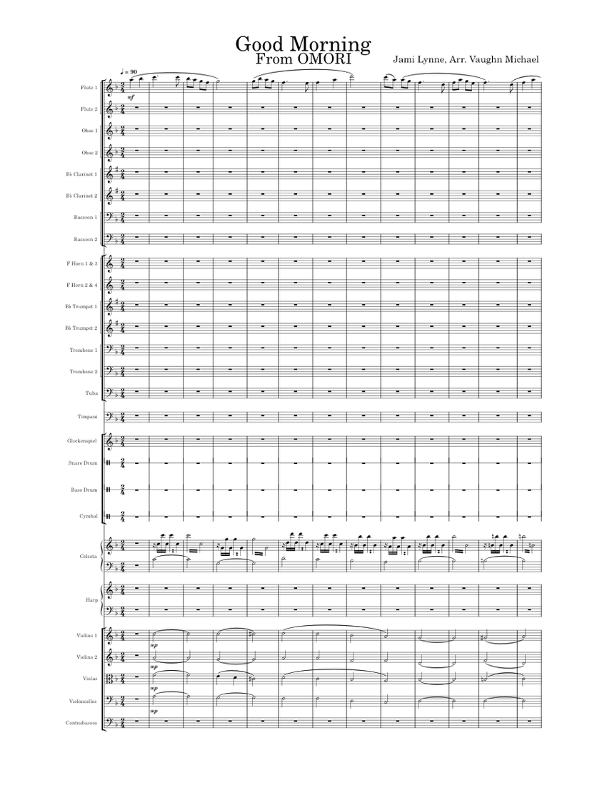 OMORI OST - 177 Good Morning – Jami Lynne Sheet music for Trombone ...