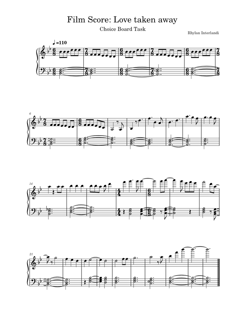 Film Score Sheet music for Piano (Solo) | Musescore.com