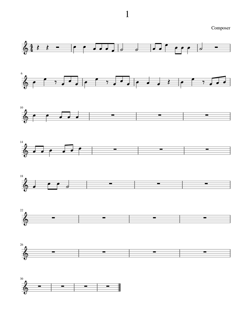 musescore 1 Sheet music for Piano (Solo) Easy | Musescore.com