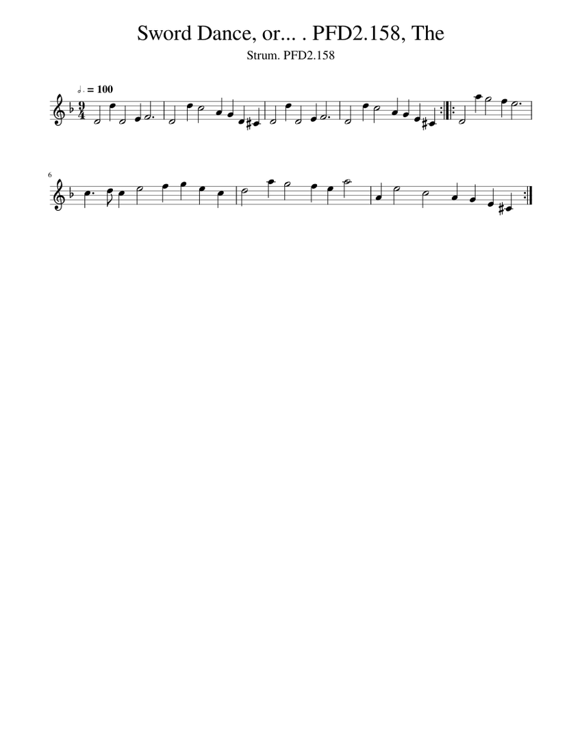 The Sword Dance, or... . PFD2.158 Sheet music for Piano (Solo ...