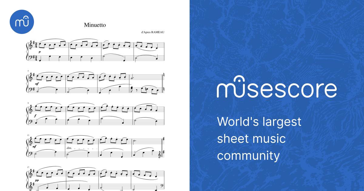 Methode Rose Essor-Minuetto Sheet Music for Piano (Solo) Easy ...