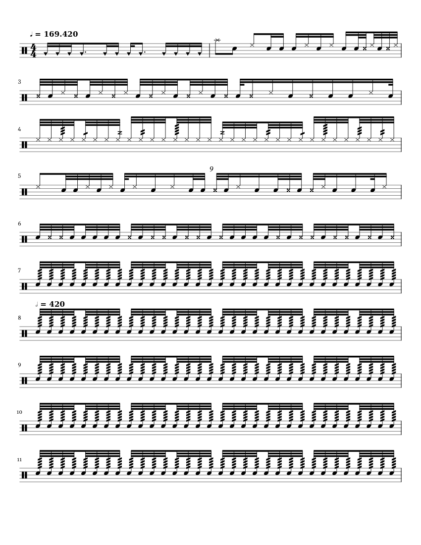 easy snare solo Sheet Music for Snare drum (Solo) | MuseScore.com