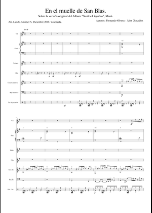 Play Official version of En el muelle de san blas Sheet Music by Maná ...
