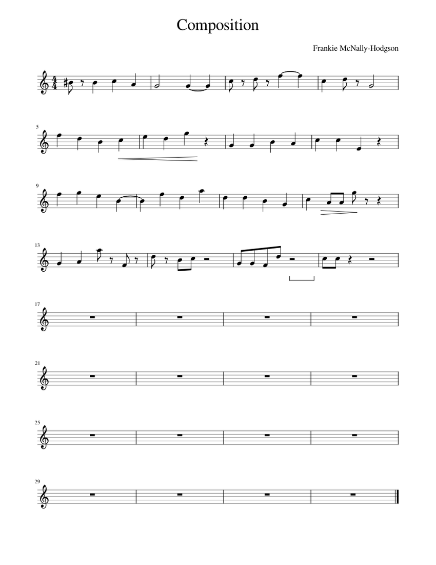 Composition Sheet music for Piano (Solo) Easy | Musescore.com