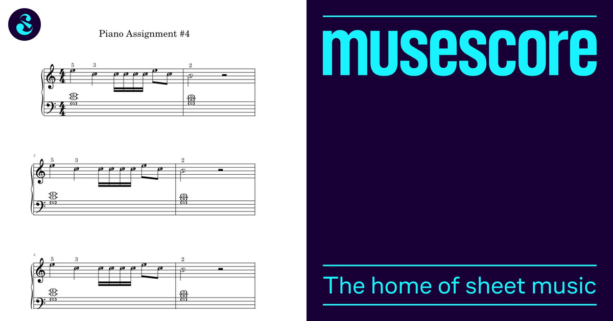 Piano Assignment #4 Sheet Music for Piano (Solo) Easy | MuseScore.com
