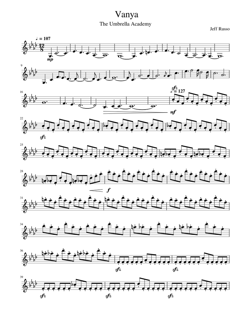 Vanya Violin Solo Sheet music for Violin (Solo) | Musescore.com