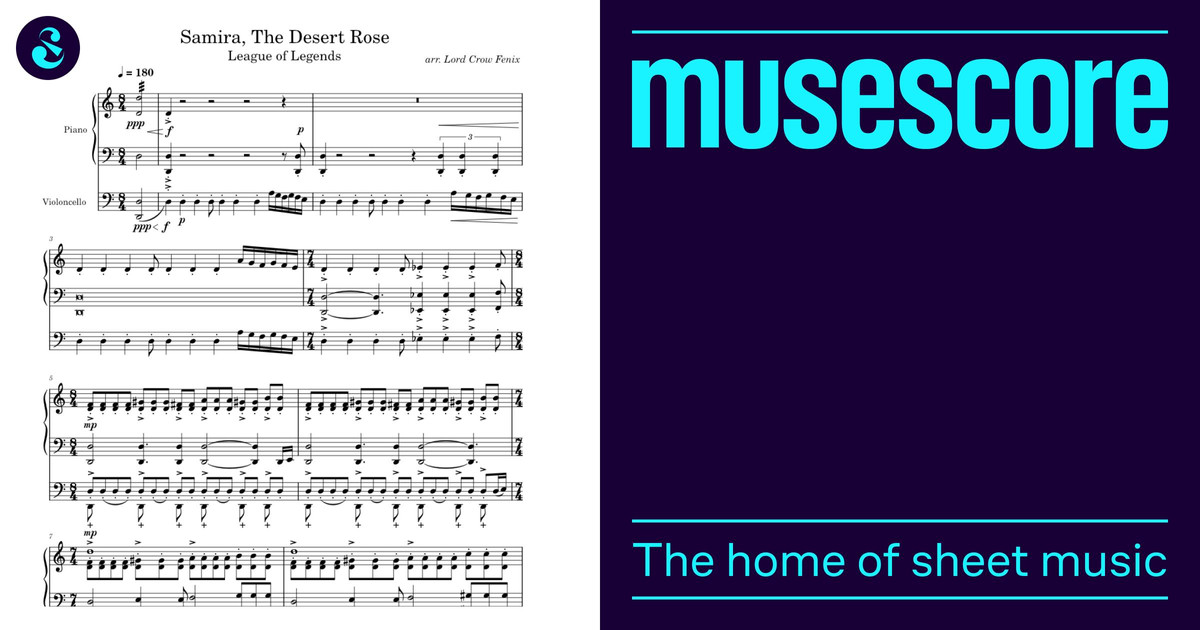 Samira, The Desert Rose Sheet music for Piano, Cello (Solo) | Musescore.com