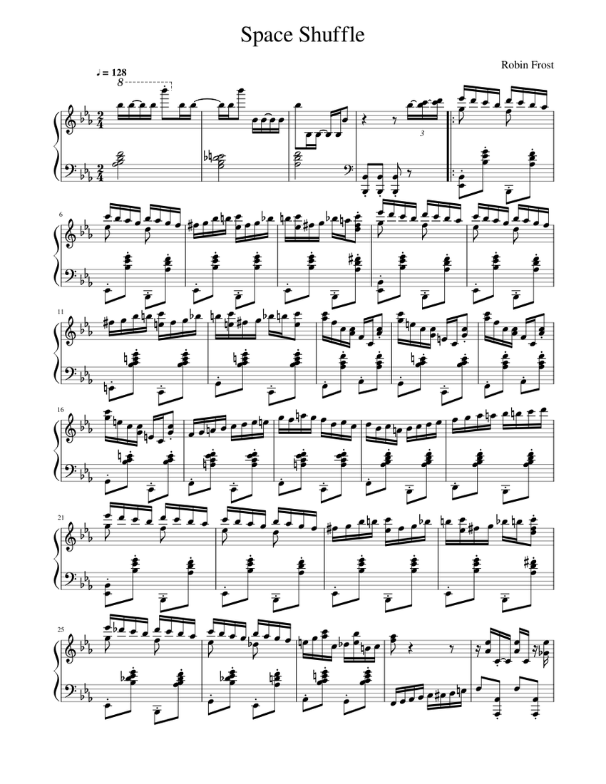 Space Shuffle Sheet Music for Piano (Solo) | MuseScore.com