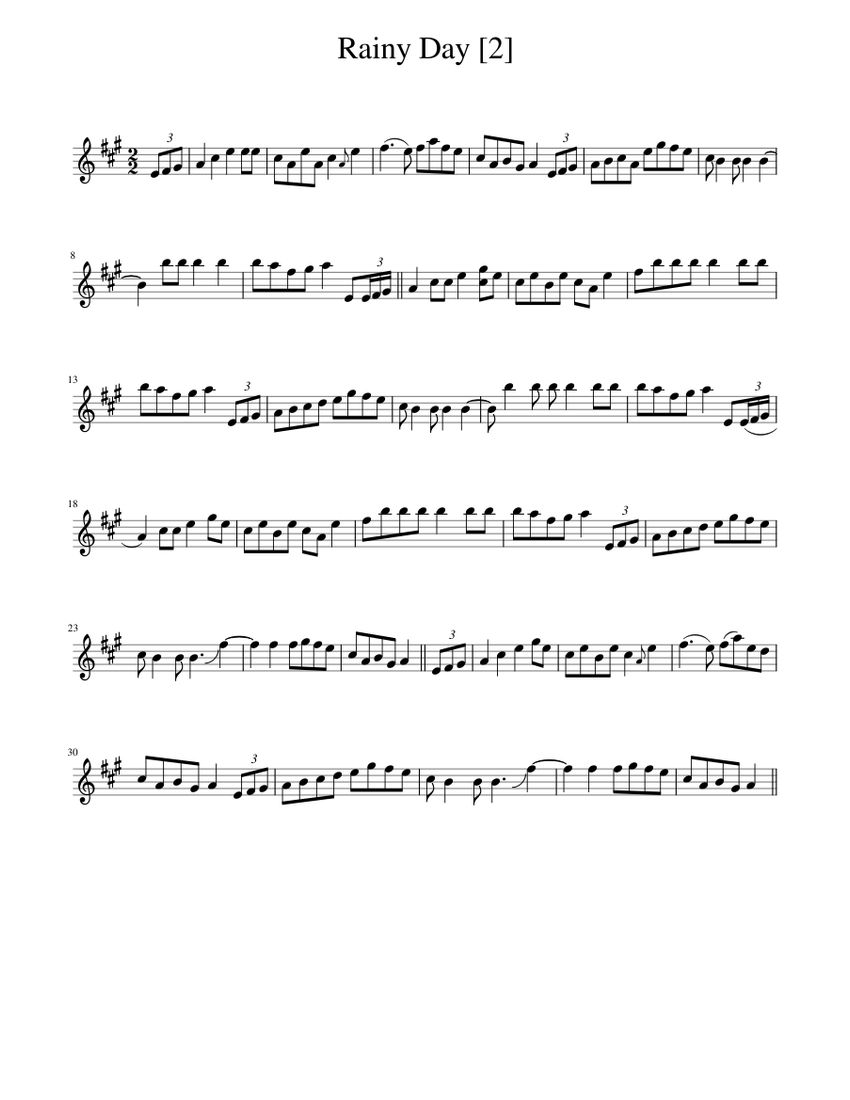 Rainy Day Sheet music for Piano (Solo) Easy | Musescore.com