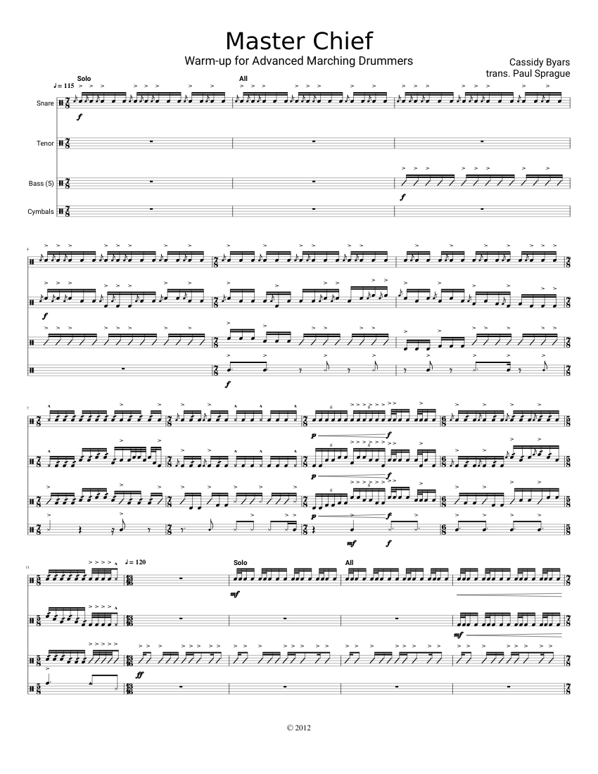 Master Chief Sheet music for Bass guitar (Solo) | Musescore.com