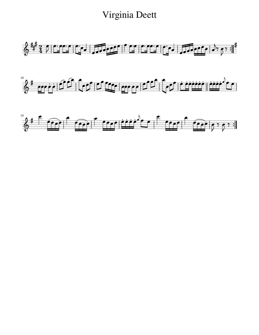 Virginia Deett Sheet music for Piano (Solo) | Musescore.com