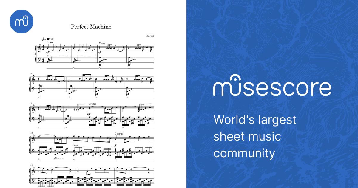 Perfect Machine – STARSET Sheet Music for Piano (Solo) | MuseScore.com