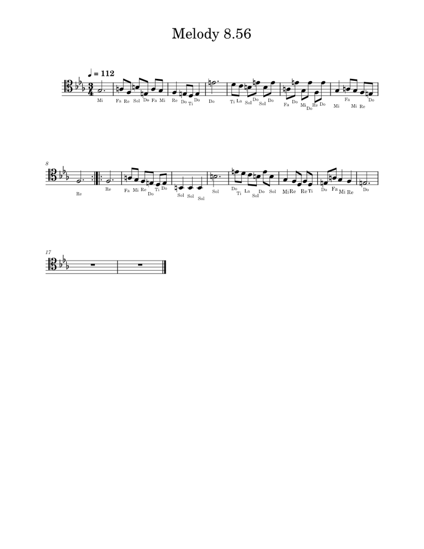 Melody 8.56 - piano tutorial