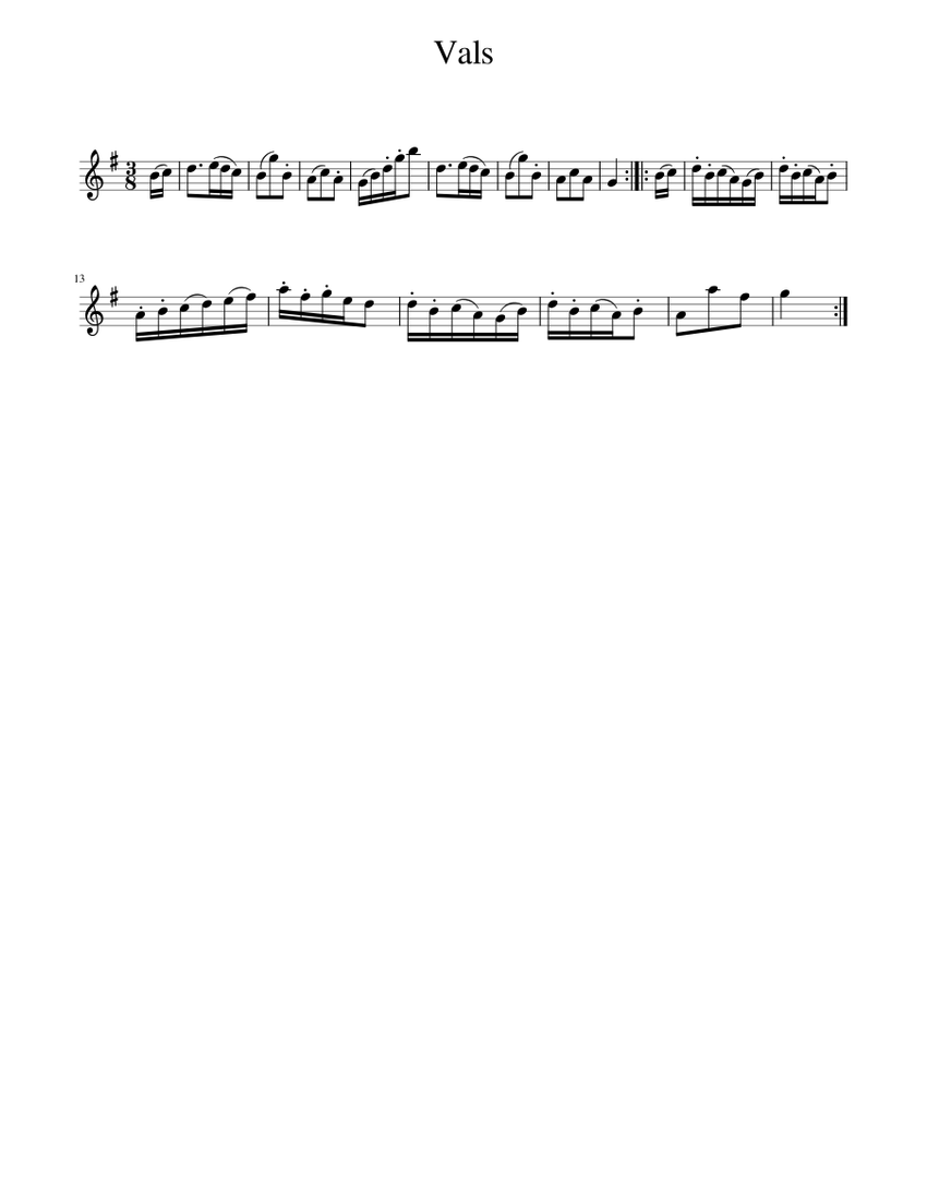 Vals Sheet music for Piano (Solo) | Musescore.com