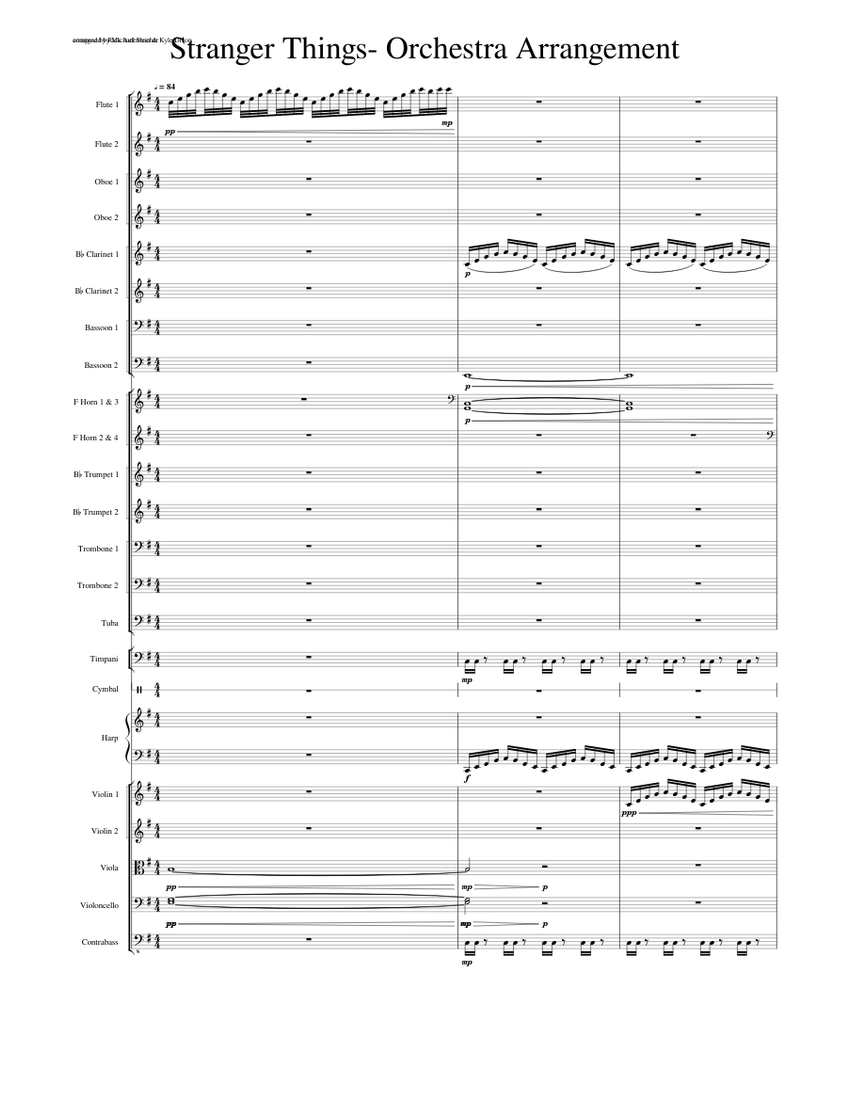 Stranger Things - Main Theme Orchestra Cover Sheet Music for Trombone ...