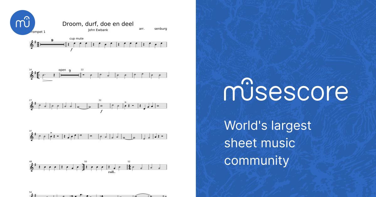 Droom, Durf, Doe En Deel - Marco Borsato Sheet Music for Trumpet other ...