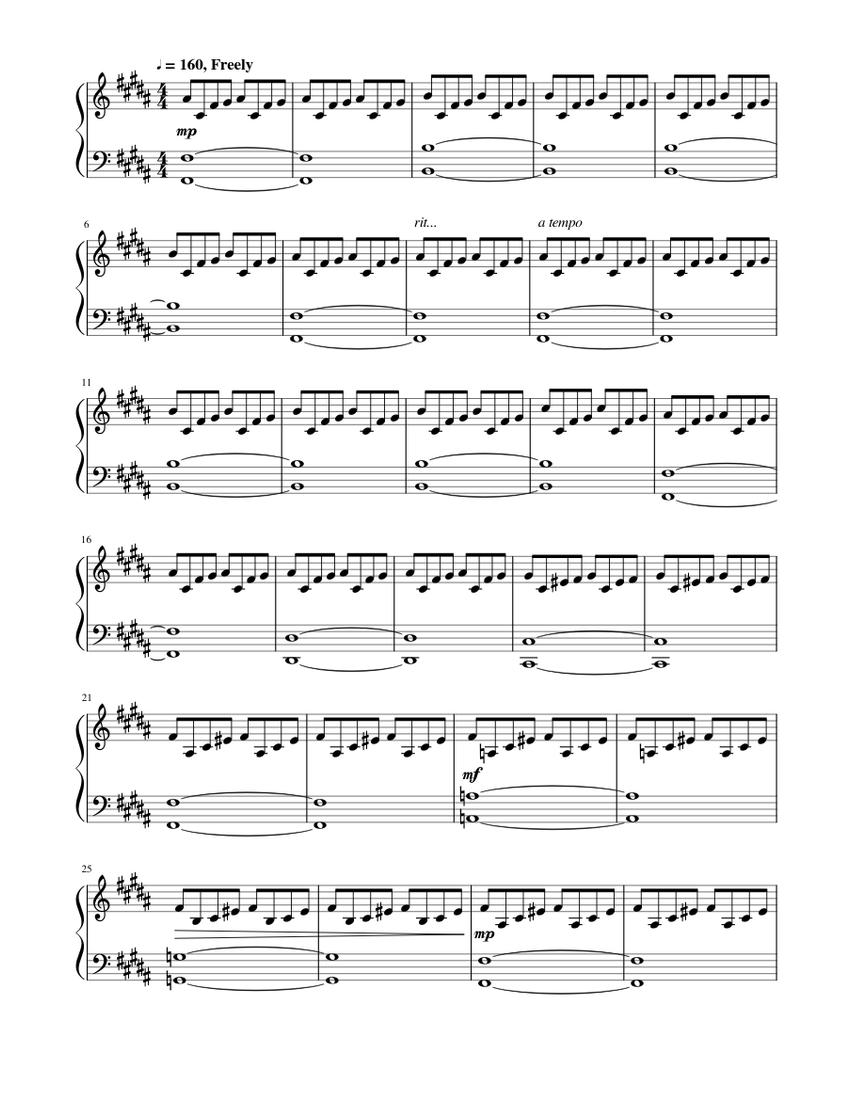 Peaceful Piano Song 2 - piano tutorial