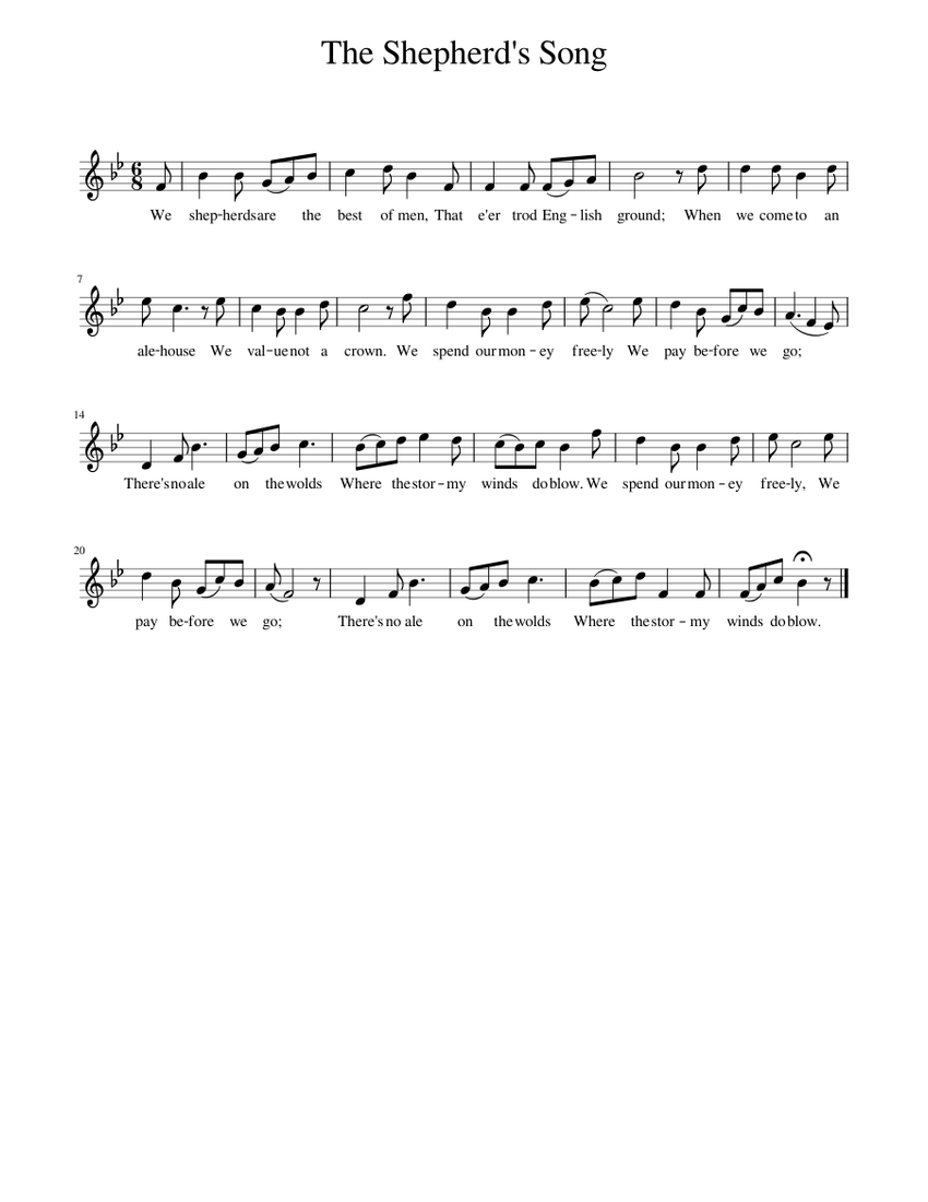 The Shepherd's Song Sheet Music for Piano (Solo) easy | MuseScore.com