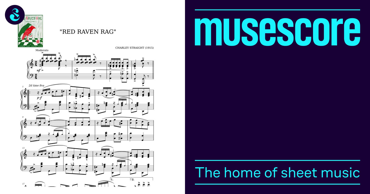 Red Raven Rag by Charley Straight (1915) Sheet music for Piano (Solo ...