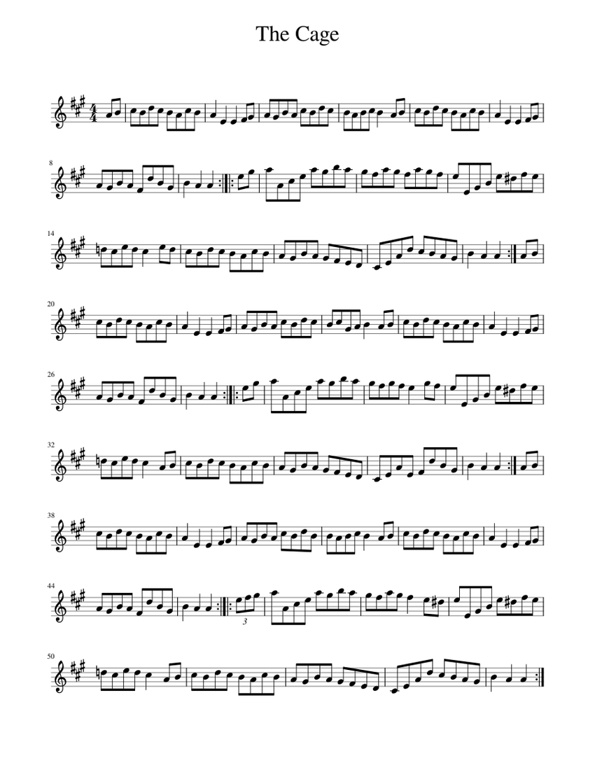 The Cage Sheet music for Piano (Solo) | Musescore.com