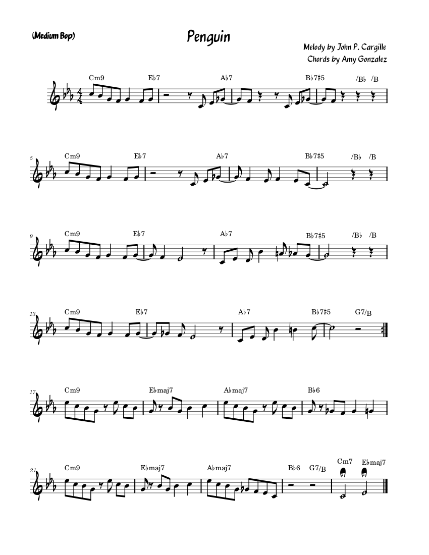 Penguin Sheet Music for Piano (Solo) Easy | MuseScore.com