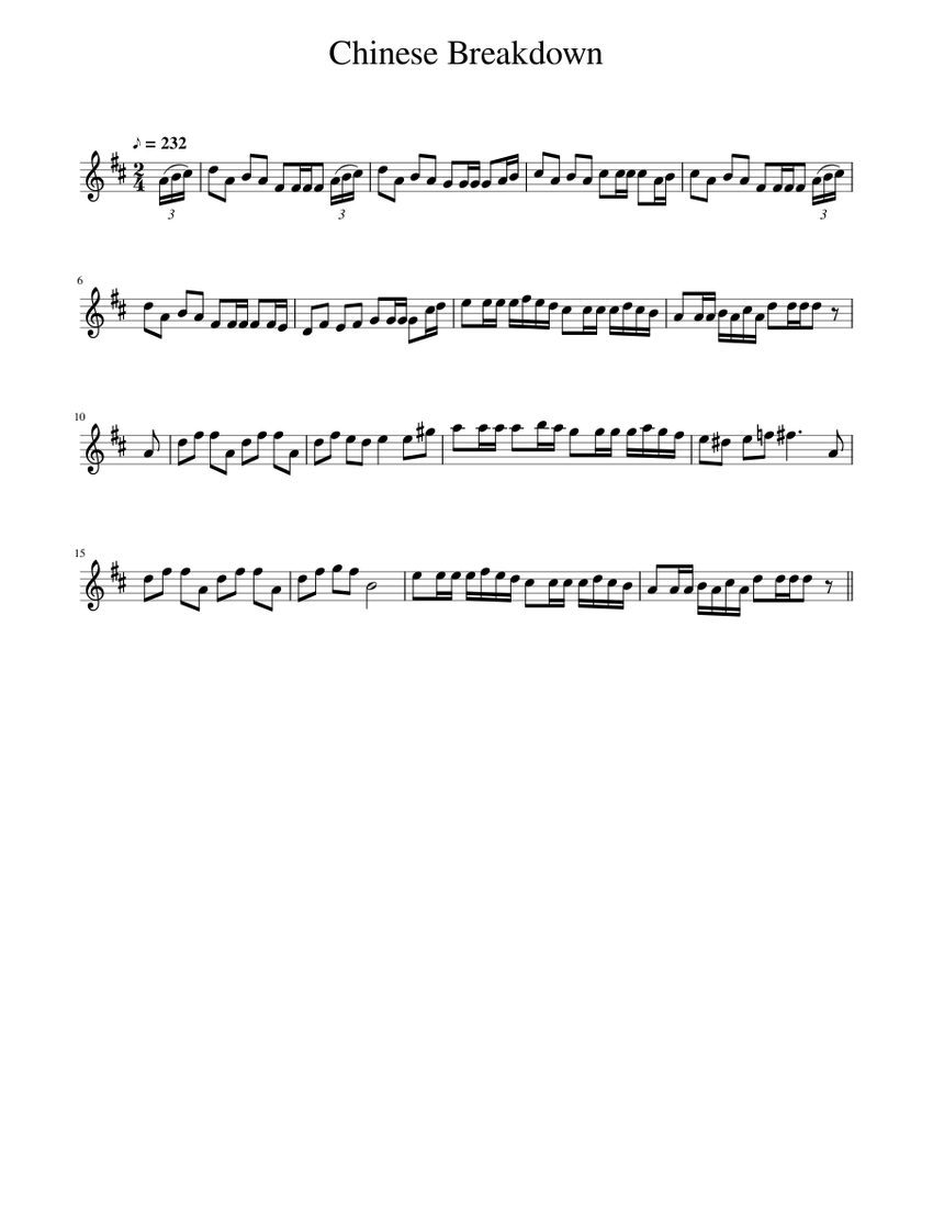 Chinese Breakdown Sheet music for Piano (Solo) Easy | Musescore.com