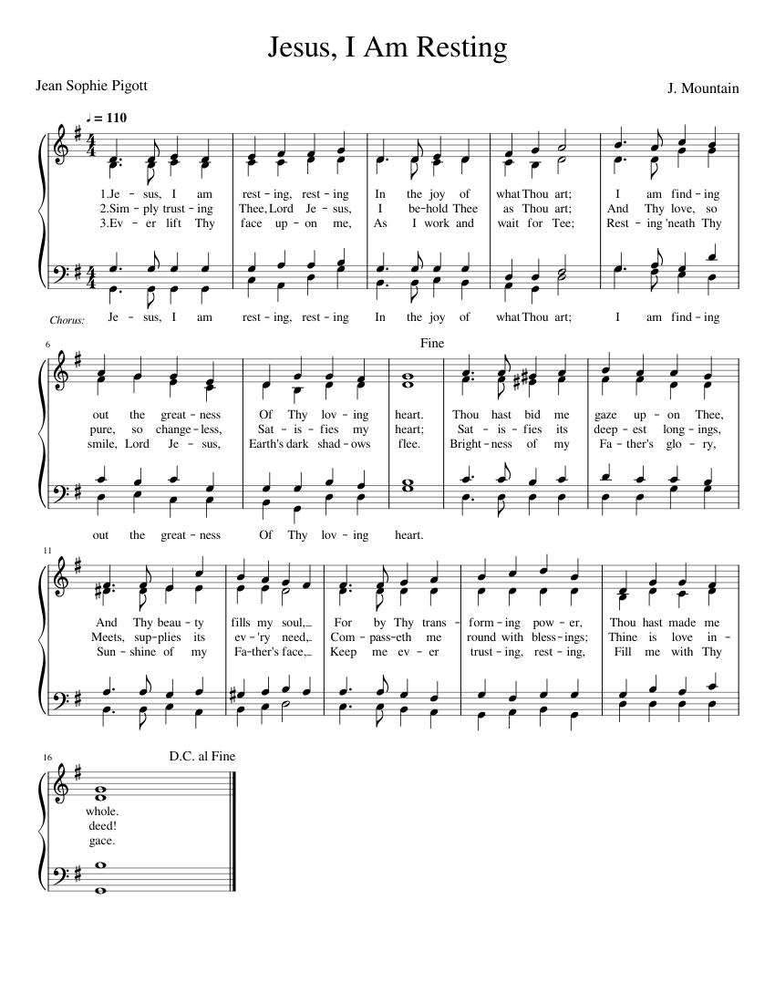 201 Jesus, I Am Resting - piano tutorial