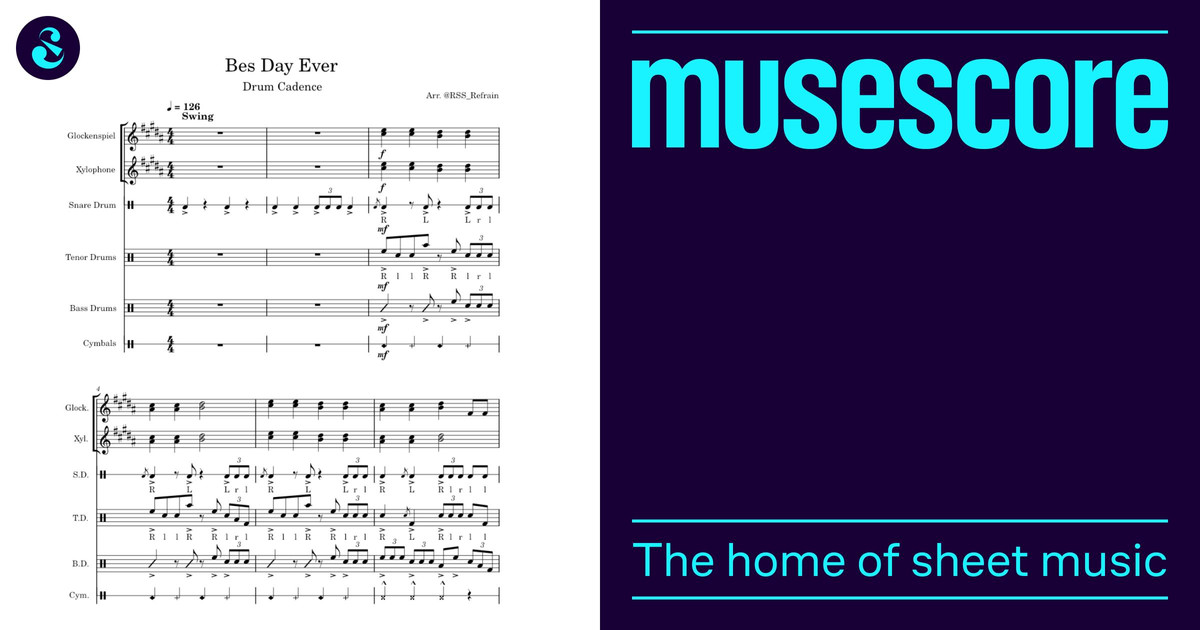 Best Day Ever - Spongebob (Drum Cadence) Sheet music for Tuba ...