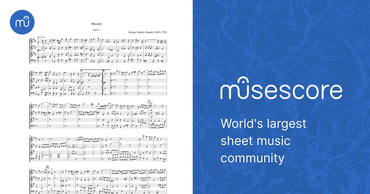 messiah - handel part I Sheet Music for Tenor, Vocals, Contrabass ...