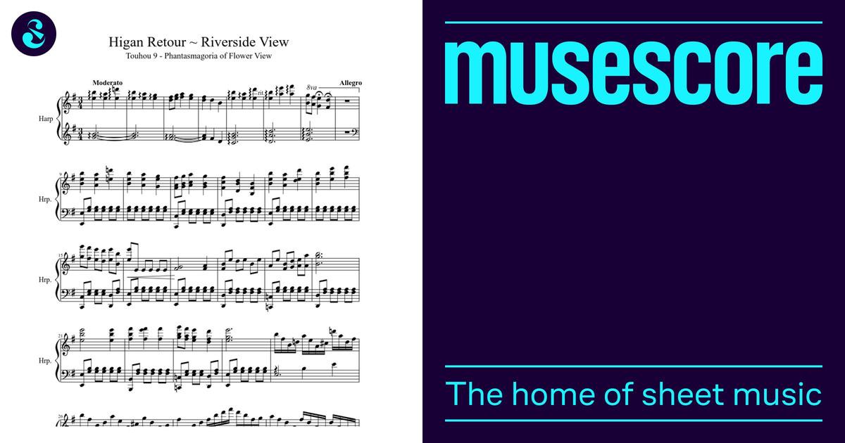 Higan Retour ~ Riverside View (Harp) Sheet music for Harp (Solo ...
