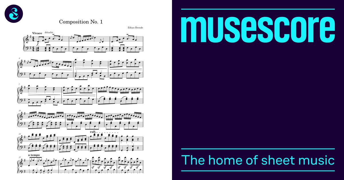 Composition No. 1 – eebrende01 Sheet Music for Piano (Solo) | MuseScore.com