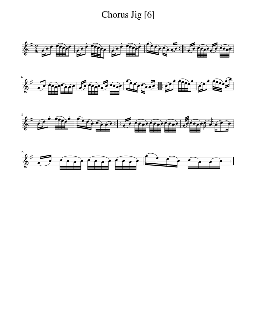 Chorus Jig Sheet music for Piano (Solo) | Musescore.com