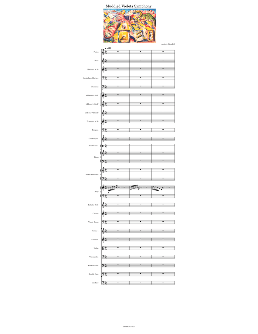 mv_symphony1 Sheet music for Piano, Flute, Oboe, Clarinet in b-flat & more instruments (Mixed ...